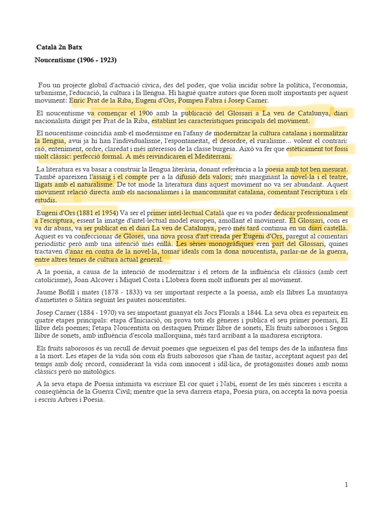 Català 2n Batx | PDF