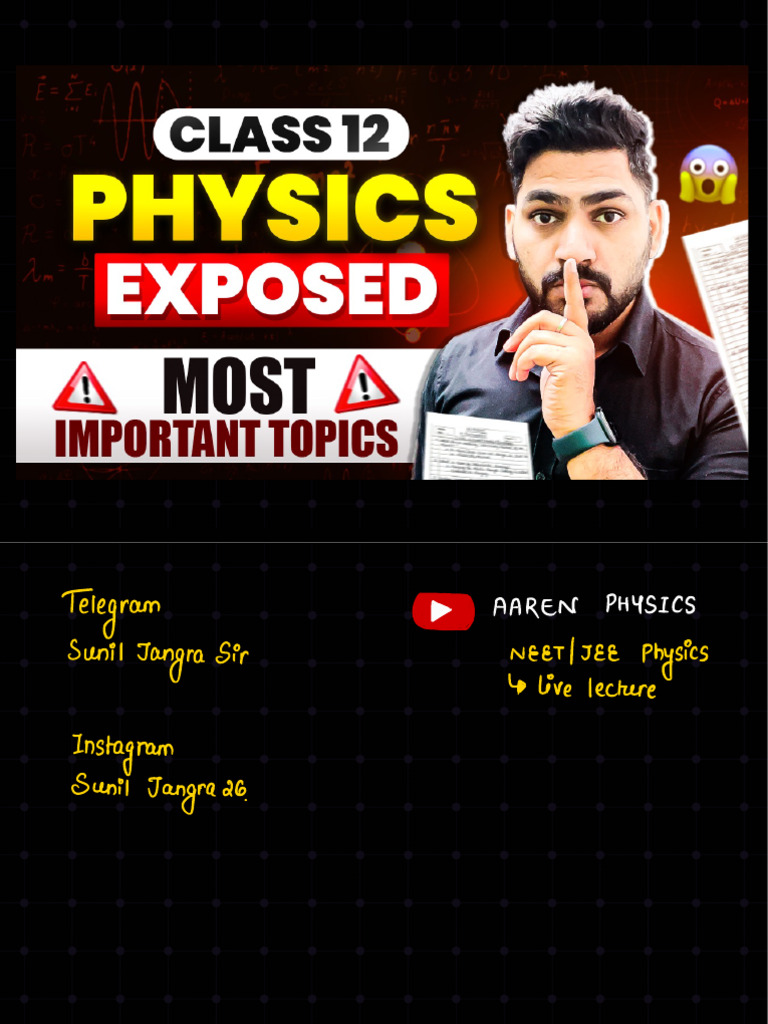 Key Topics in Class 12 Physics | PDF | Optics | Reflection (Physics)