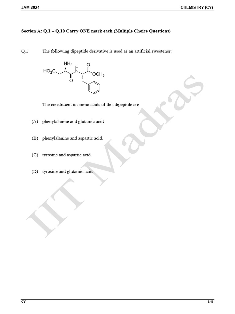 JAM Chemistry QP | PDF