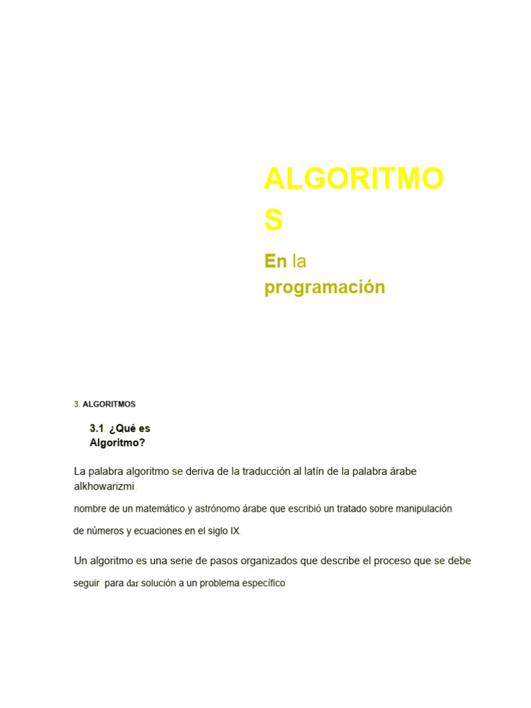 Material de Apoyo - Algoritmos de Programacion | PDF | Algoritmos | Programación de computadoras