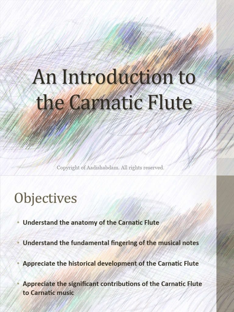 Aadishabdam - Introduction to Carnatic Flute | PDF