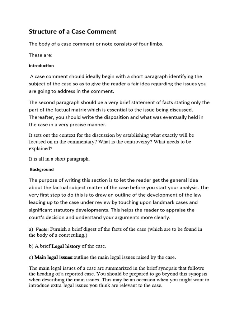 27 Case Comments Material | PDF | Judgment (Law) | Precedent