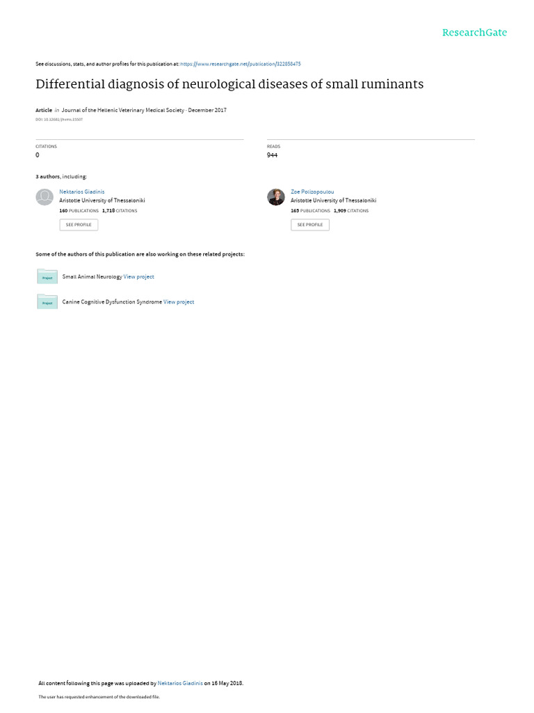 Differential Diagnosis Of Neurological Diseases Of Pdf Neurology