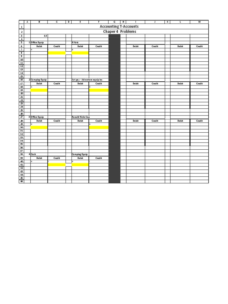 Accounting T-Accounts Overview | PDF