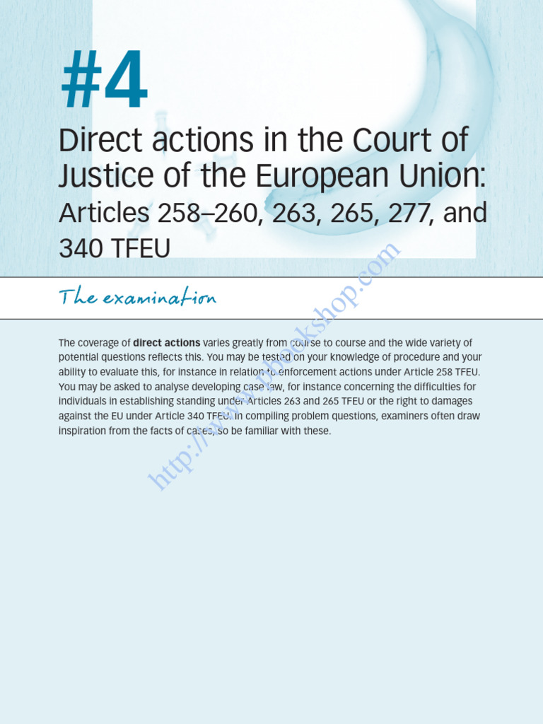 Direct Actions in The Court of Justice of The European Union | PDF ...