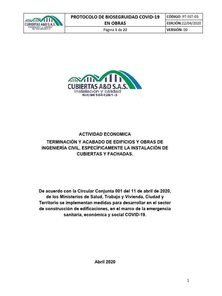 Protocolo CUBIERTAS AYD | PDF | Lavado de manos | Medicina