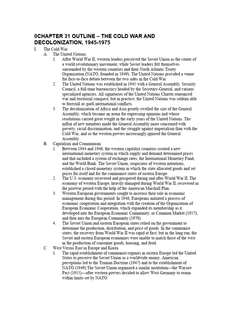 Cold War and Decolonization Overview | PDF | Travel | History