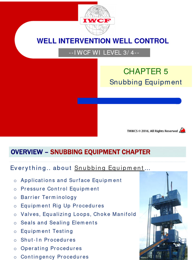 Snubbing Equipment Overview for Well Control | PDF | Valve | Pump