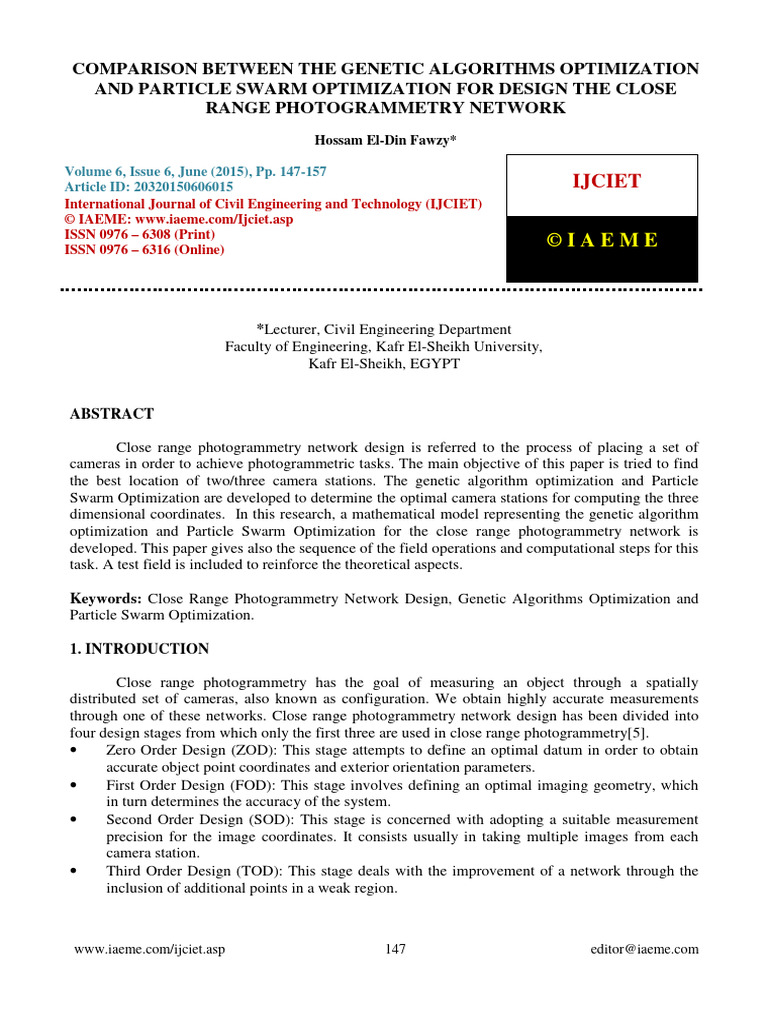 Comparison Between The Genetic Algorithms Optimization And Particle