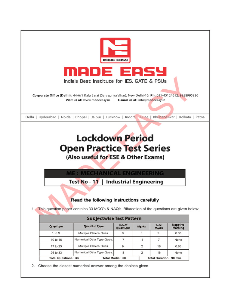 Industrial Engineering Practice Ques Pdf Forecasting Linear