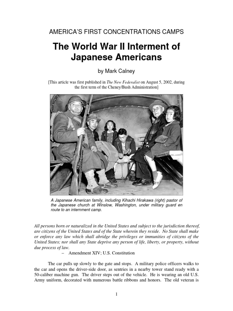 Americas First Concentration Camps | PDF | Internment Of Japanese ...