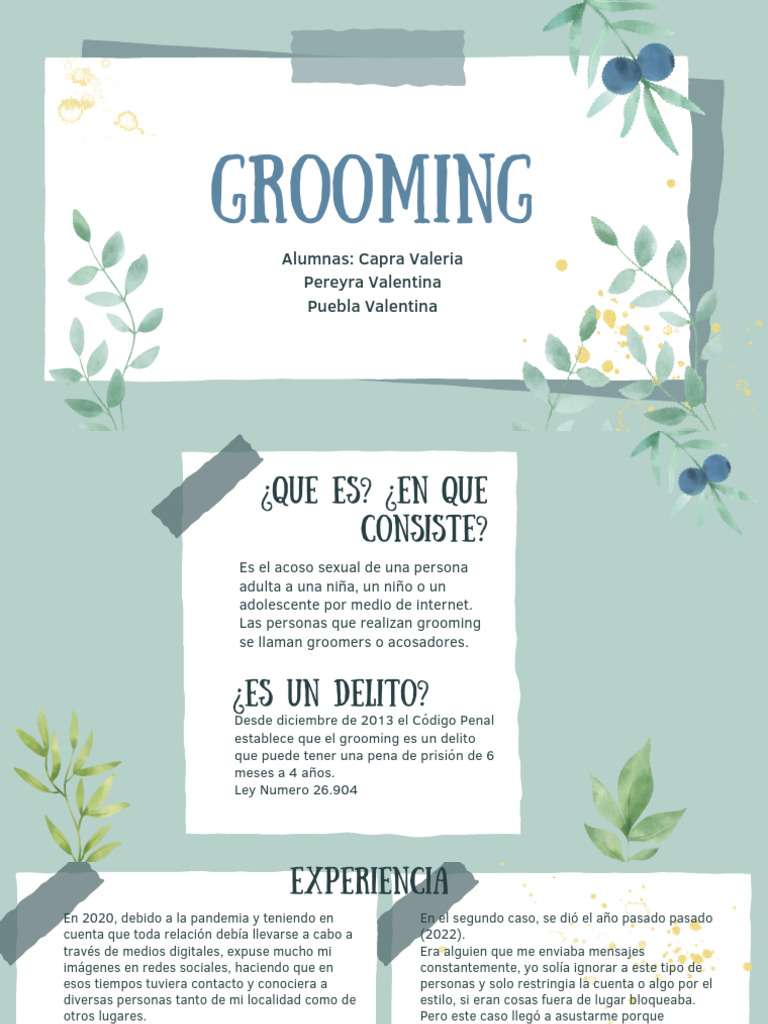 Presentación sobre el Grooming | PDF