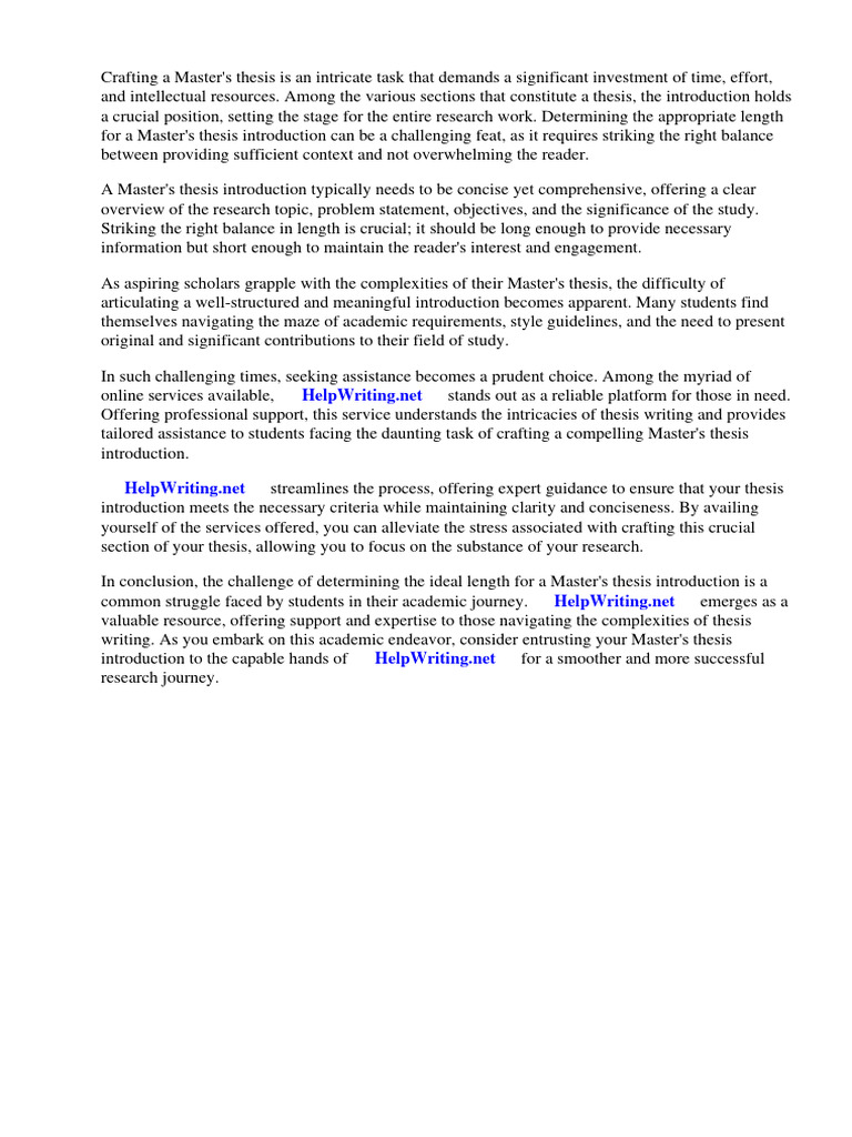 How Long Should A Masters Thesis Introduction Be | PDF | Thesis | Slum How Long Should A Masters Thesis Introduction Be | PDF | Thesis | Slum
