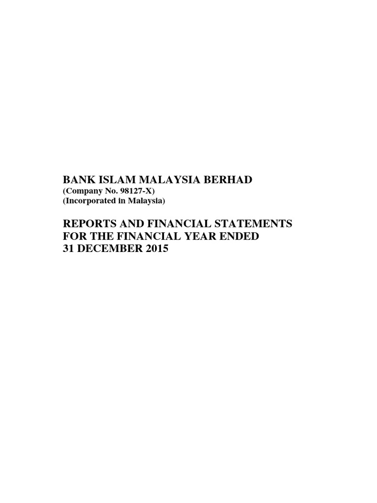 BankIslam 4Q2015 | PDF | Financial Audit | Audit
