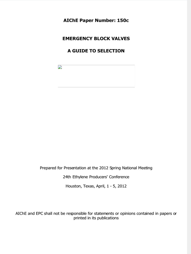 Aiche Paper Number: 150C | PDF | Valve | Pump