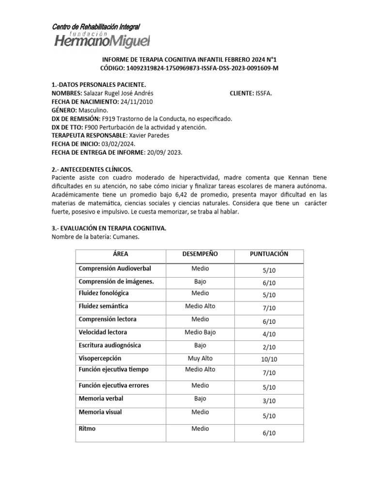 INF. T. COG. Salazar José | PDF