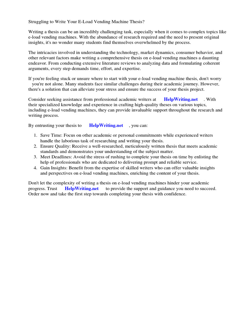 E Load Vending Machine Thesis | PDF
