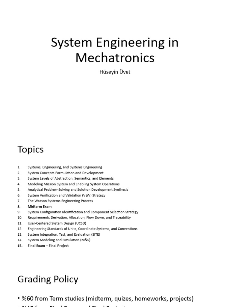 Week 1 | PDF | Engineering | System