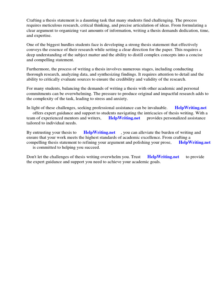 Mentoring Thesis Statement | PDF