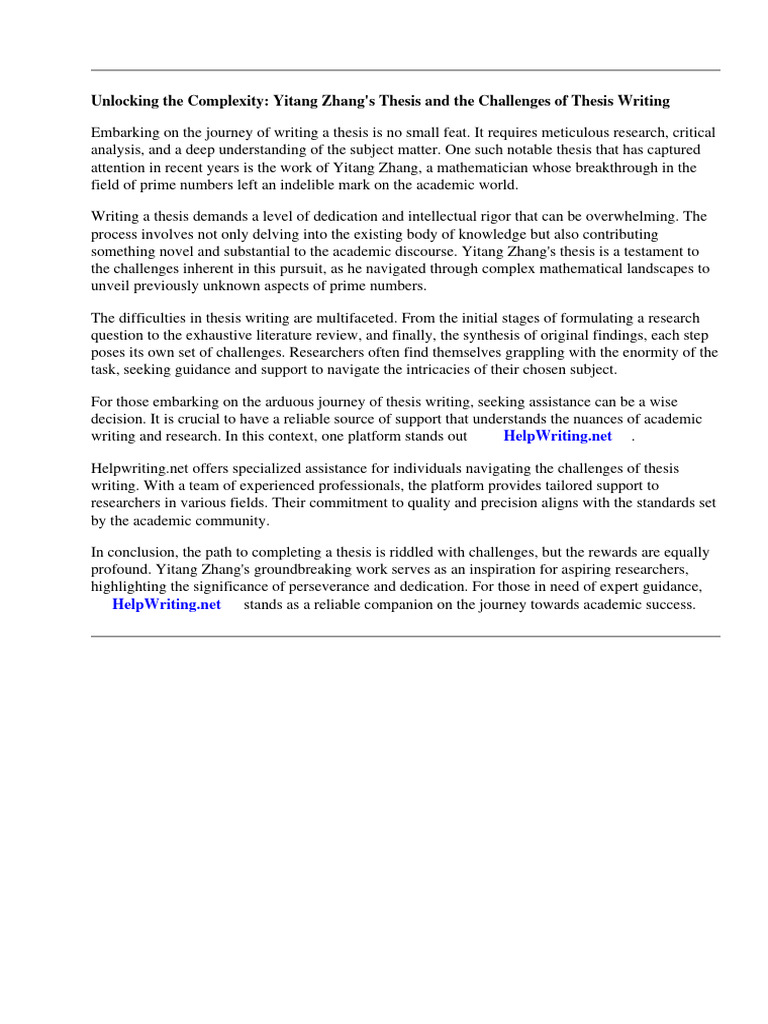 Yitang Zhang Thesis | PDF | Mathematics | Prime Number