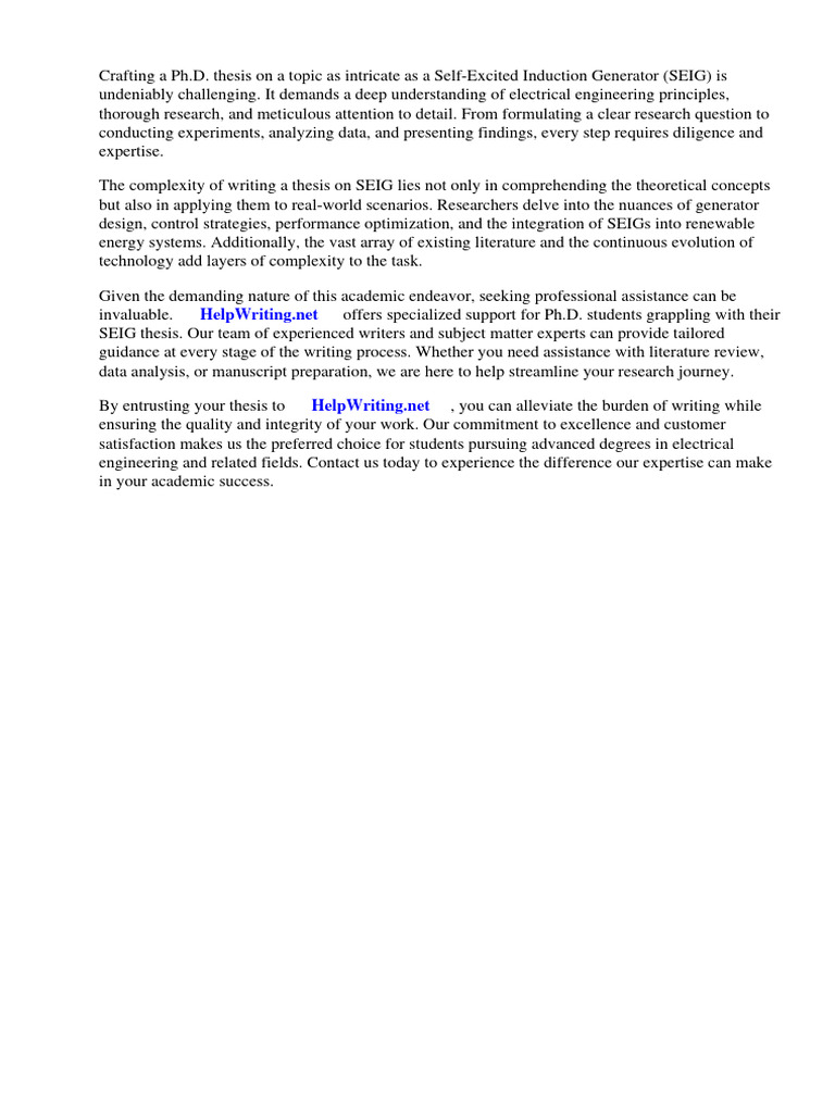 Phd Thesis On Self Excited Induction Generator Pdf