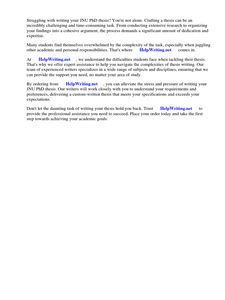 Jnu PHD Thesis Online | PDF