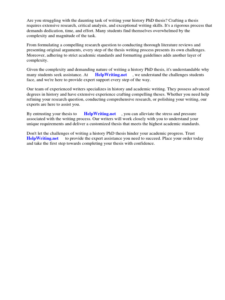 History PHD Thesis Titles | PDF