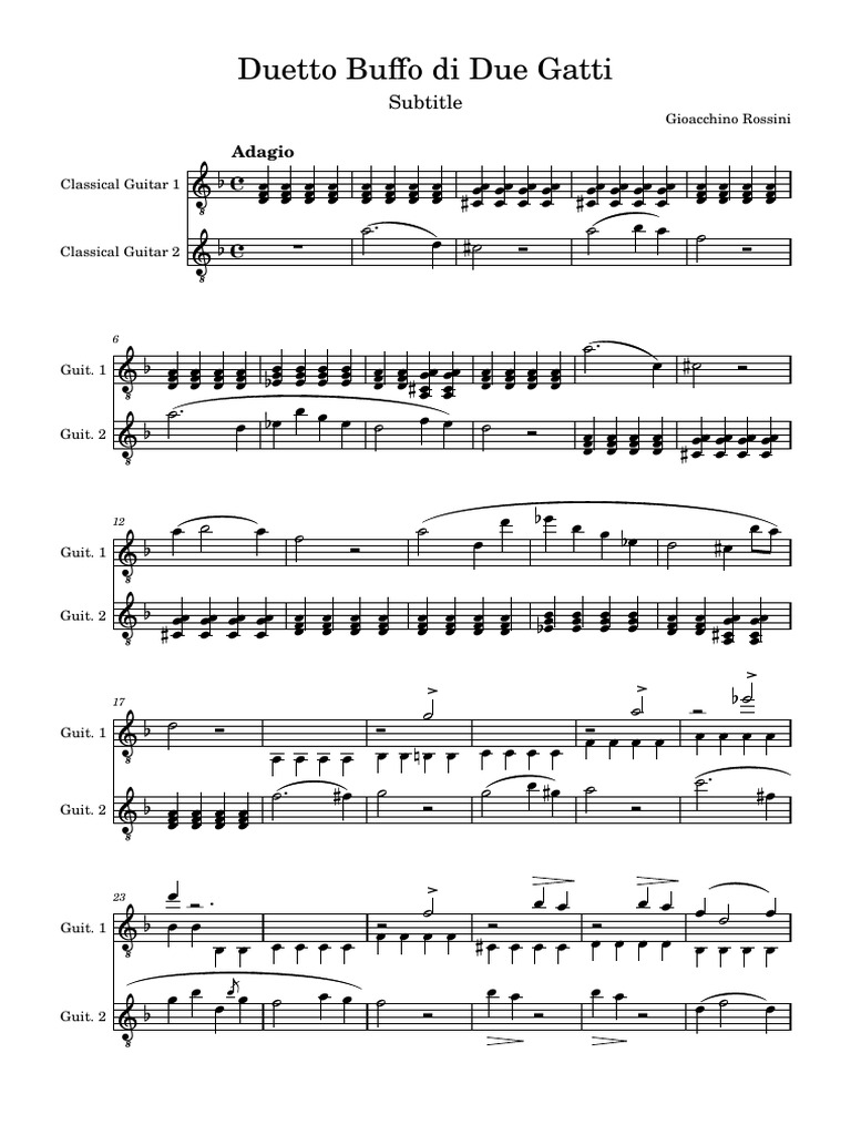 Duetto Buffo Di Due Gatti | PDF