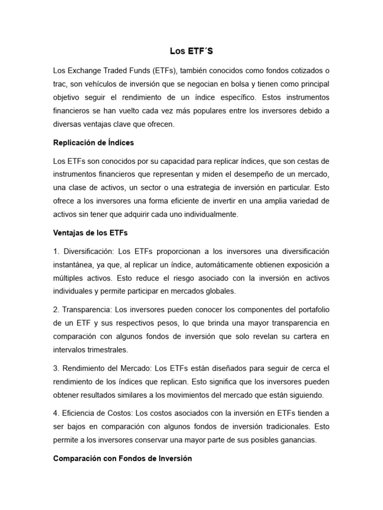 Los ETFs 2 | PDF