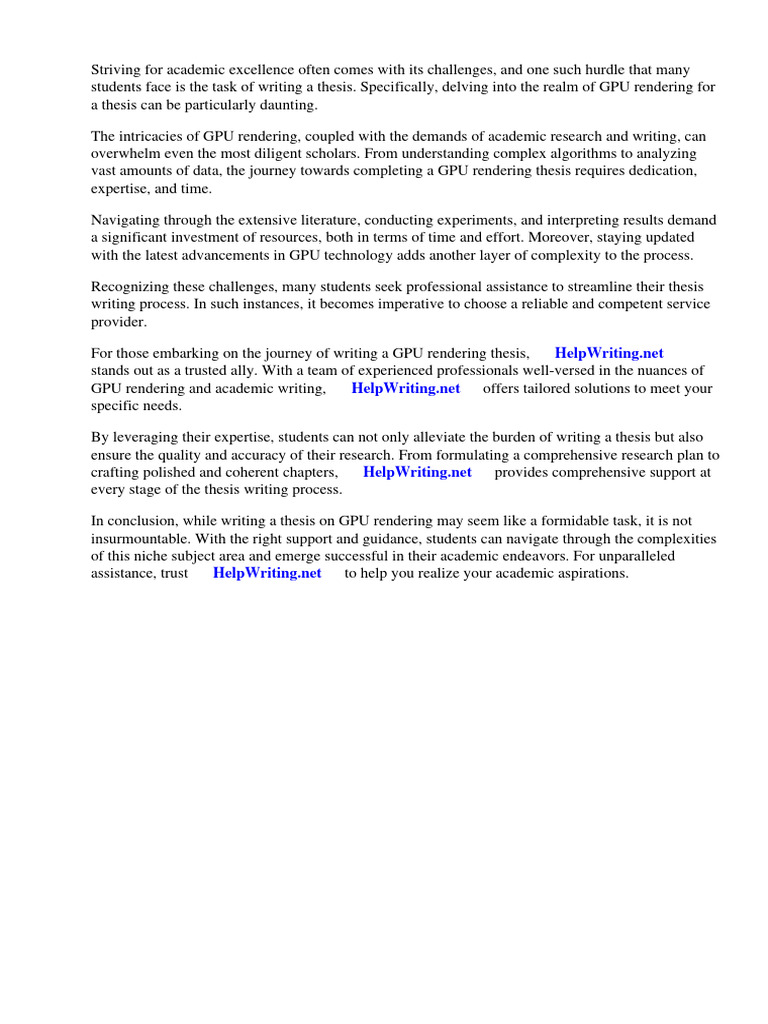 Gpu Rendering Thesis | PDF | Games & Activities | Technology & Engineering