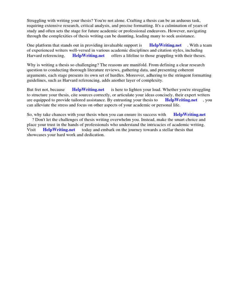 Thesis Reference Harvard | PDF