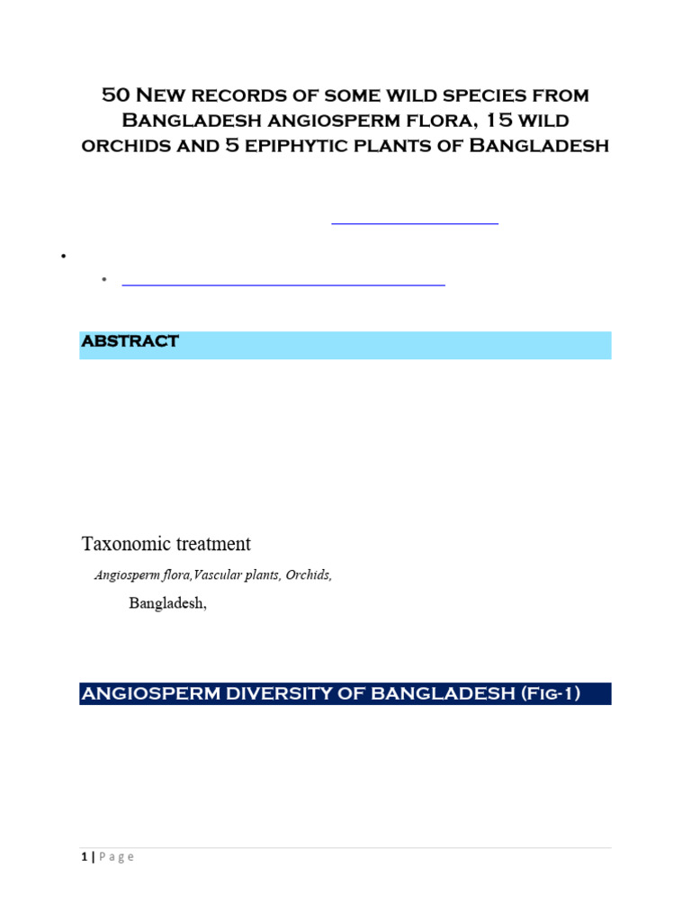 50 New Records of Wild Plants | PDF | Botany | Organisms