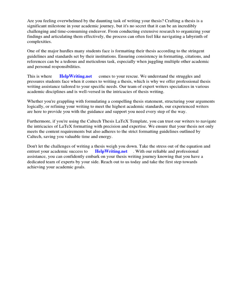 Caltech Thesis Latex Template | PDF | Thesis | Te X Caltech Thesis Latex Template | PDF | Thesis | Te X