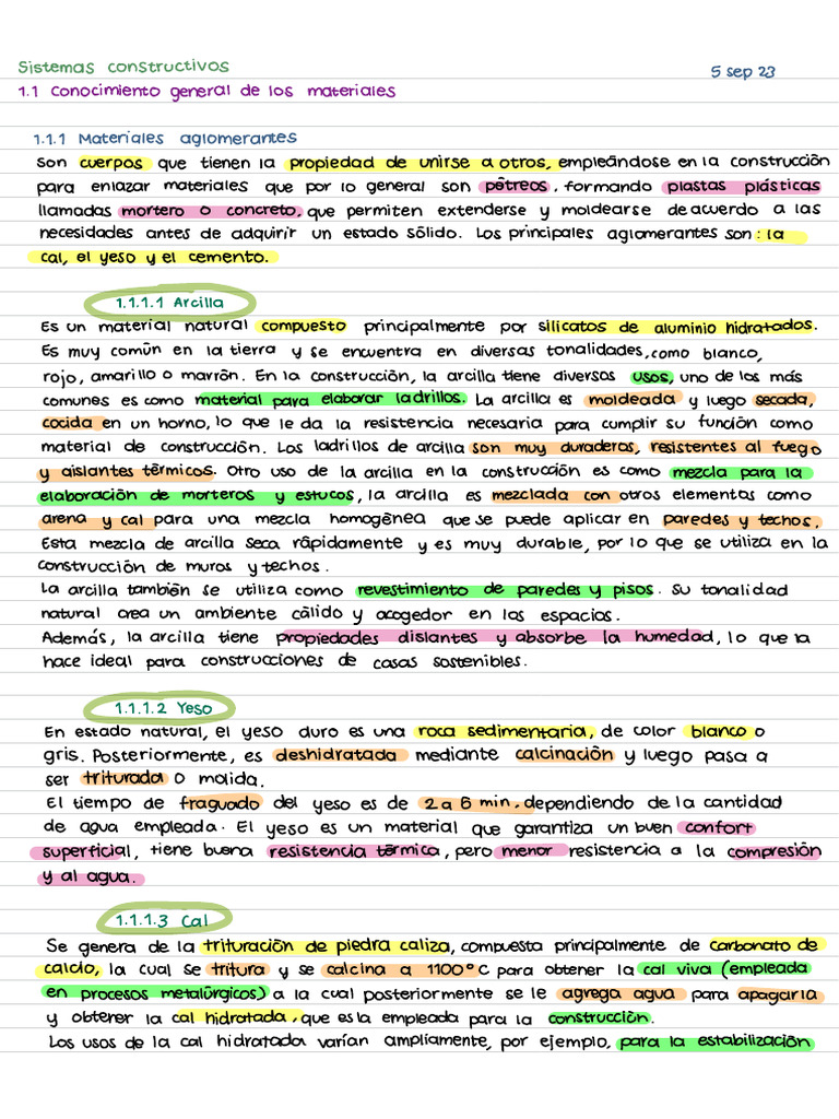 Guía de Materiales Constructivos | PDF | Cemento | Acero