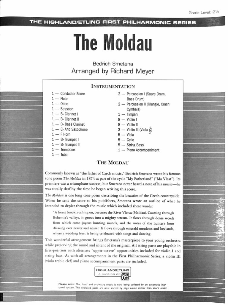 Smetana Moldau Score | PDF