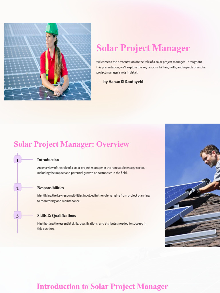 Solar Project Manager | PDF