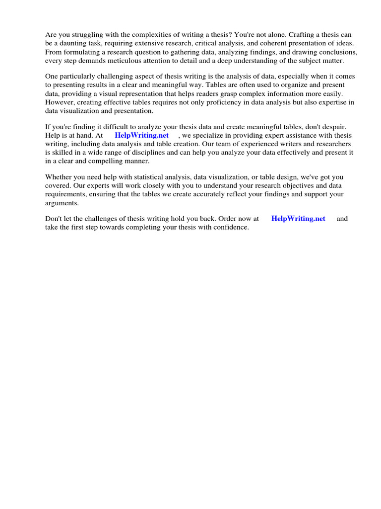 Sample Thesis Table Analysis | PDF | Thesis | Swot Analysis