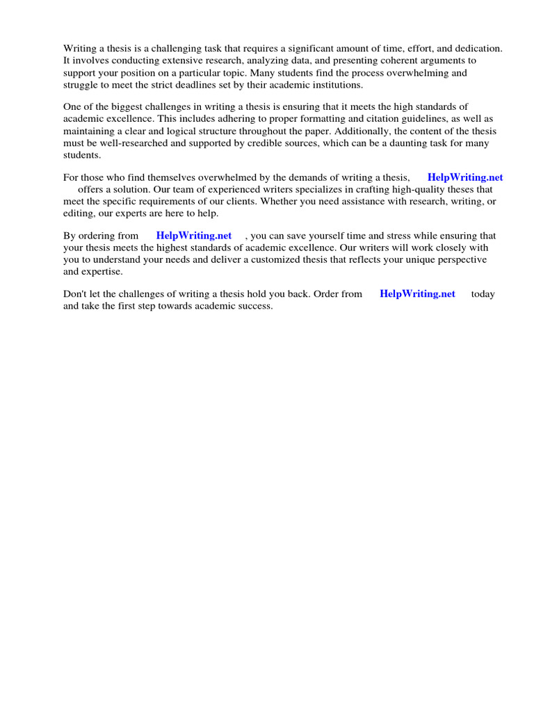 Sample Thesis For Position Paper | Download Free PDF | Essays | Thesis