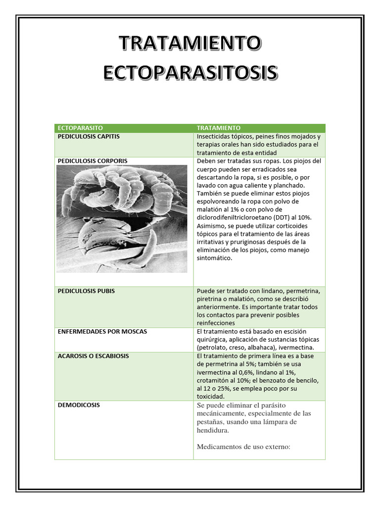 ECTOPARASITO | PDF | Enfermedades y trastornos | Medicina CLINICA