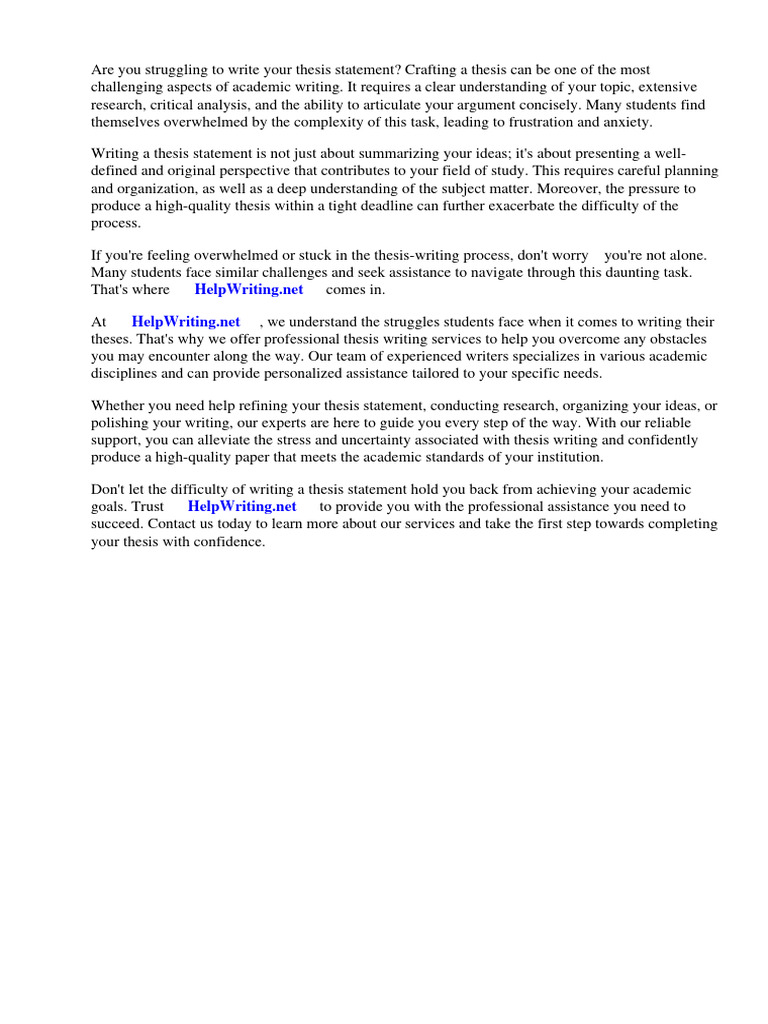 How To Write Thesis Statement PDF | PDF | Essays | Thesis