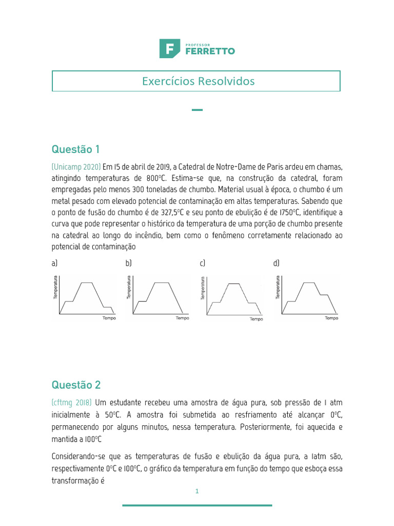 Exerci-Cios Resolvidos - Alotropia Unlocked | PDF | Technology & Engineering