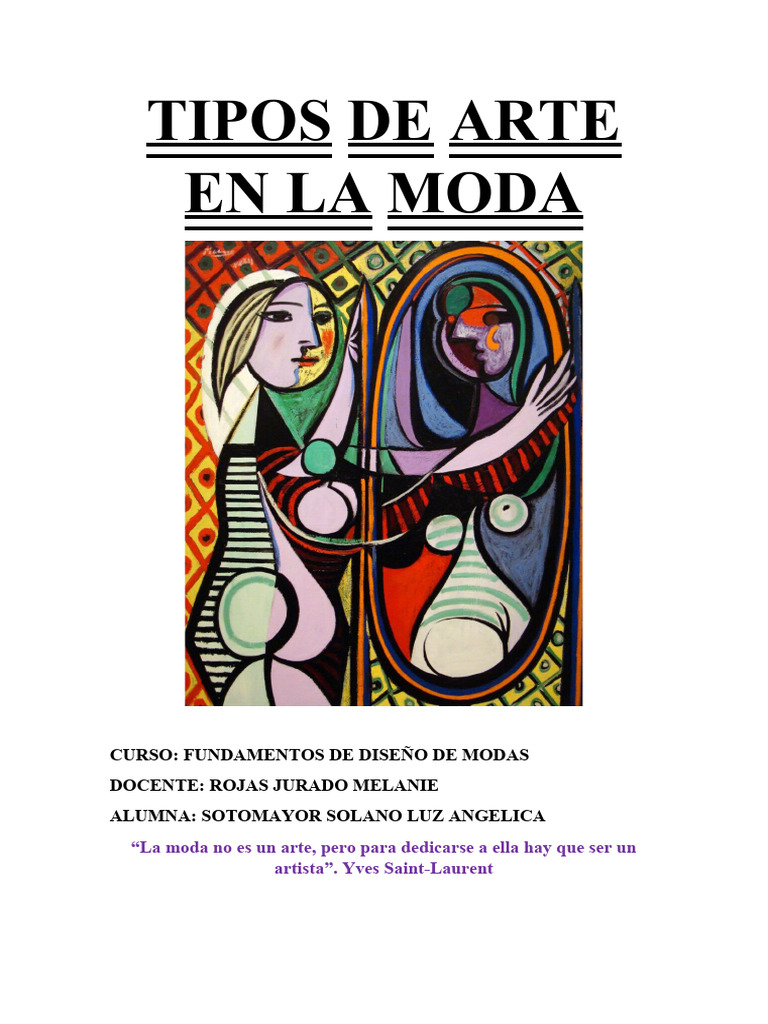 Arte y Moda: Tipos y Ejemplos | PDF | Las artes | Escritura