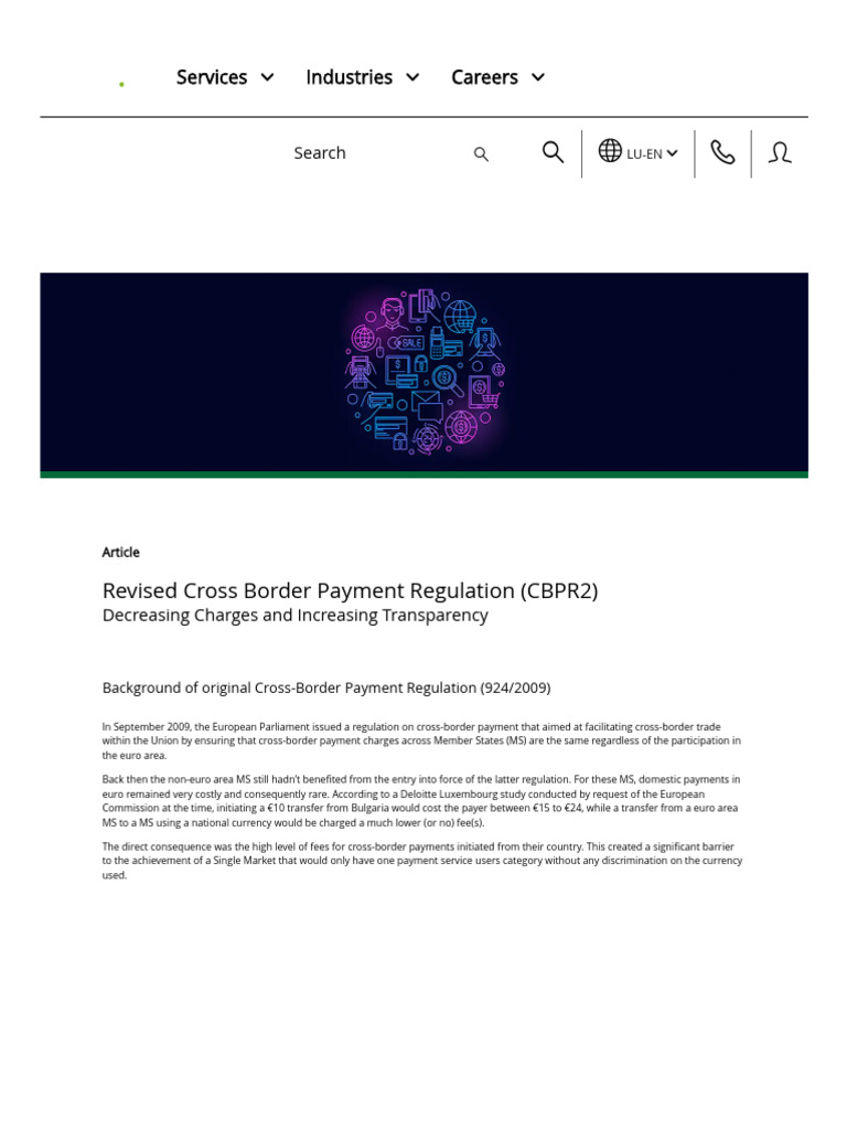 Revised Cross Border Payment Regulation (CBPR2) - Deloitte Luxembourg ...