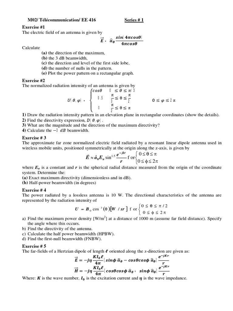 Series 1 2024 | Download Free PDF | Antenna (Radio) | Physical Sciences