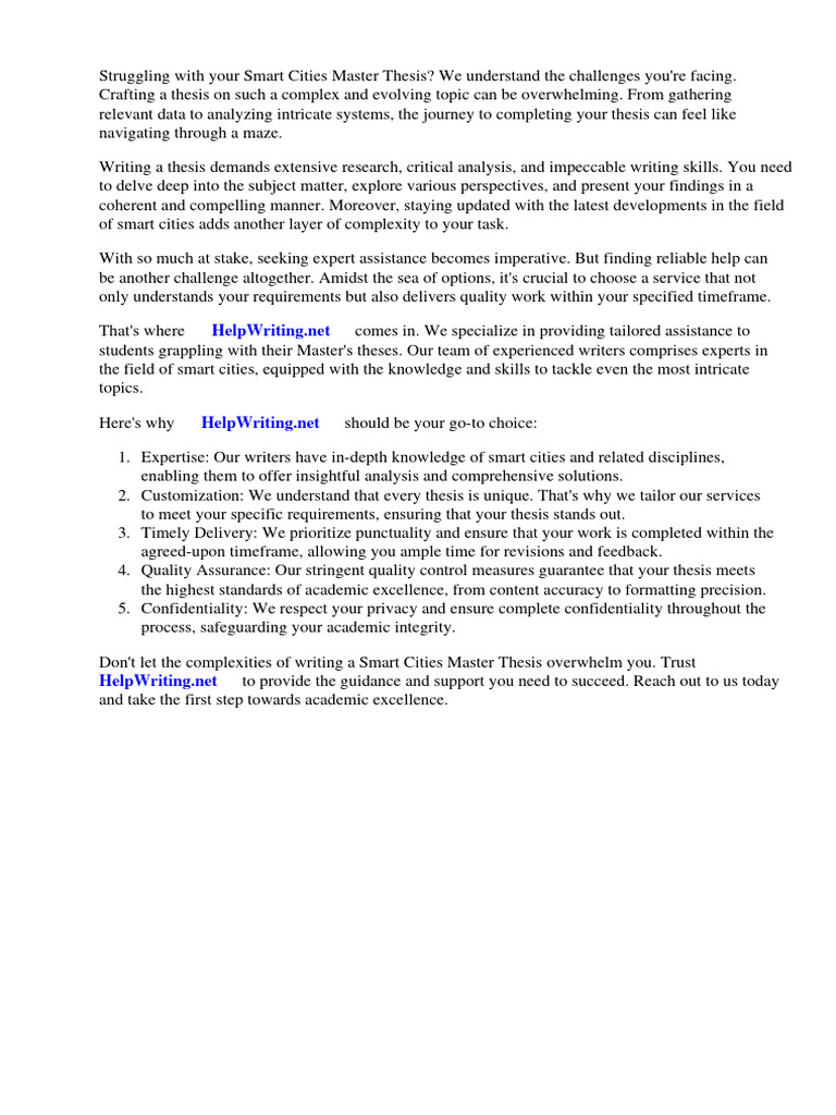Smart Cities Master Thesis | PDF | Internet Of Things | Computing