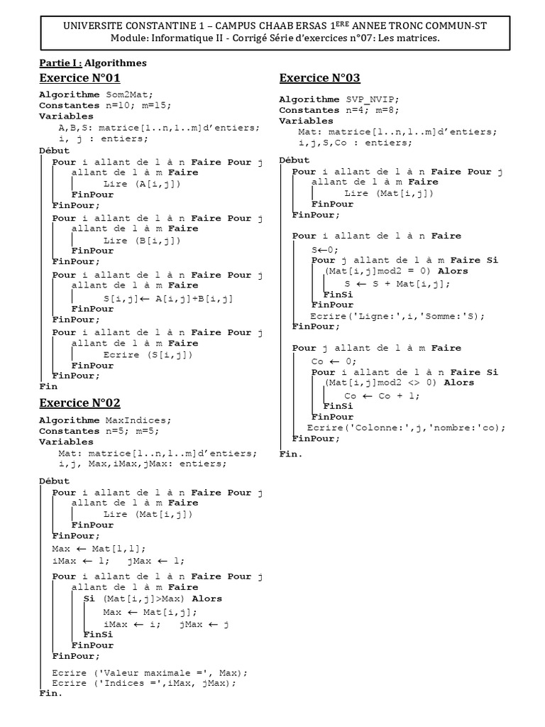 Solution Du TP07 | PDF