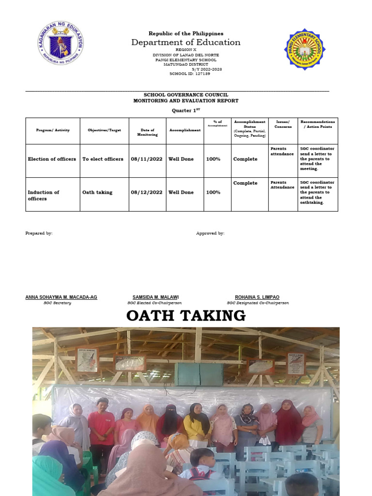 SGC 2023 Monitoring and Evaluation 1 | PDF