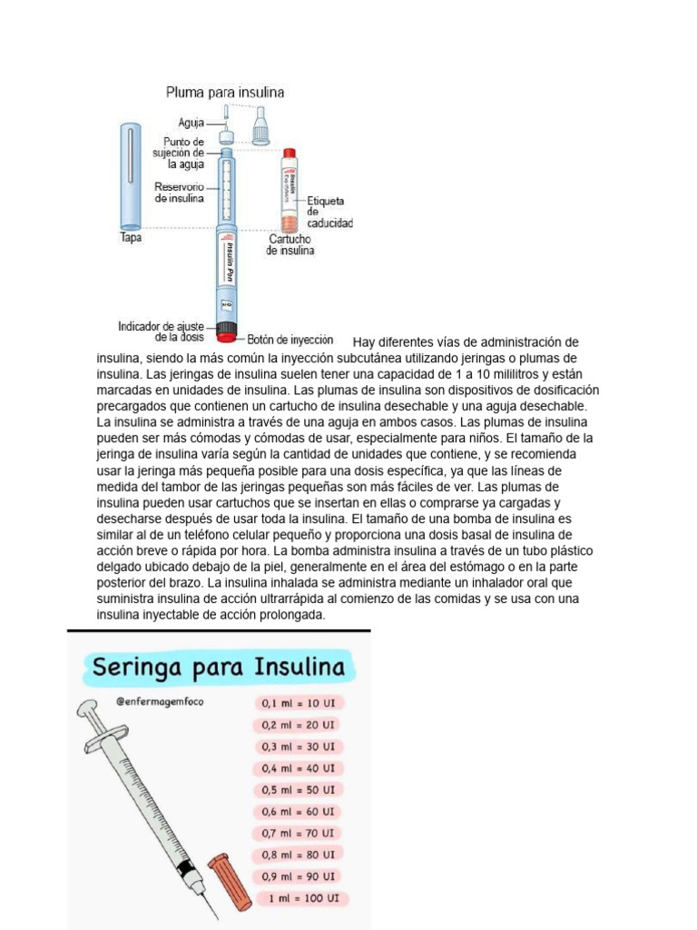 Hay Diferentes Vías de Administración de Insulina | PDF