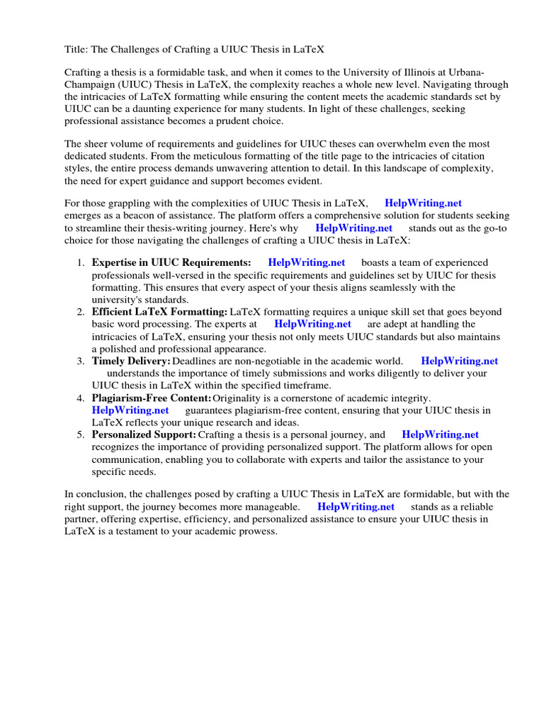 Uiuc Thesis Latex | PDF | Te X | Computing