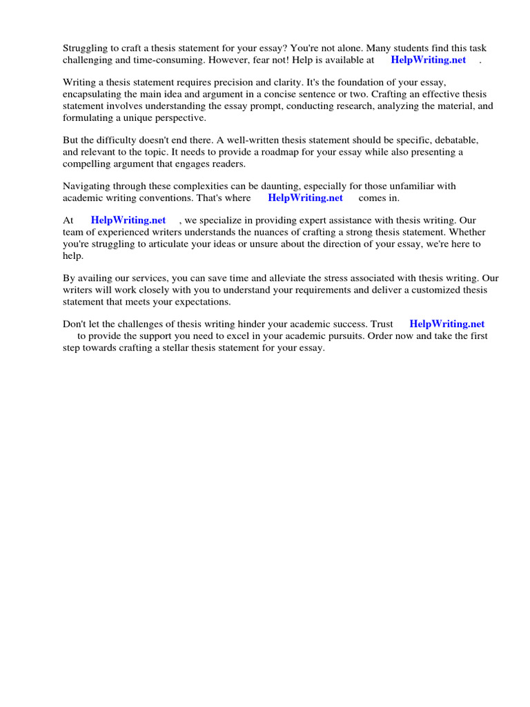 How To Find The Thesis of An Essay | PDF | Thesis | Essays